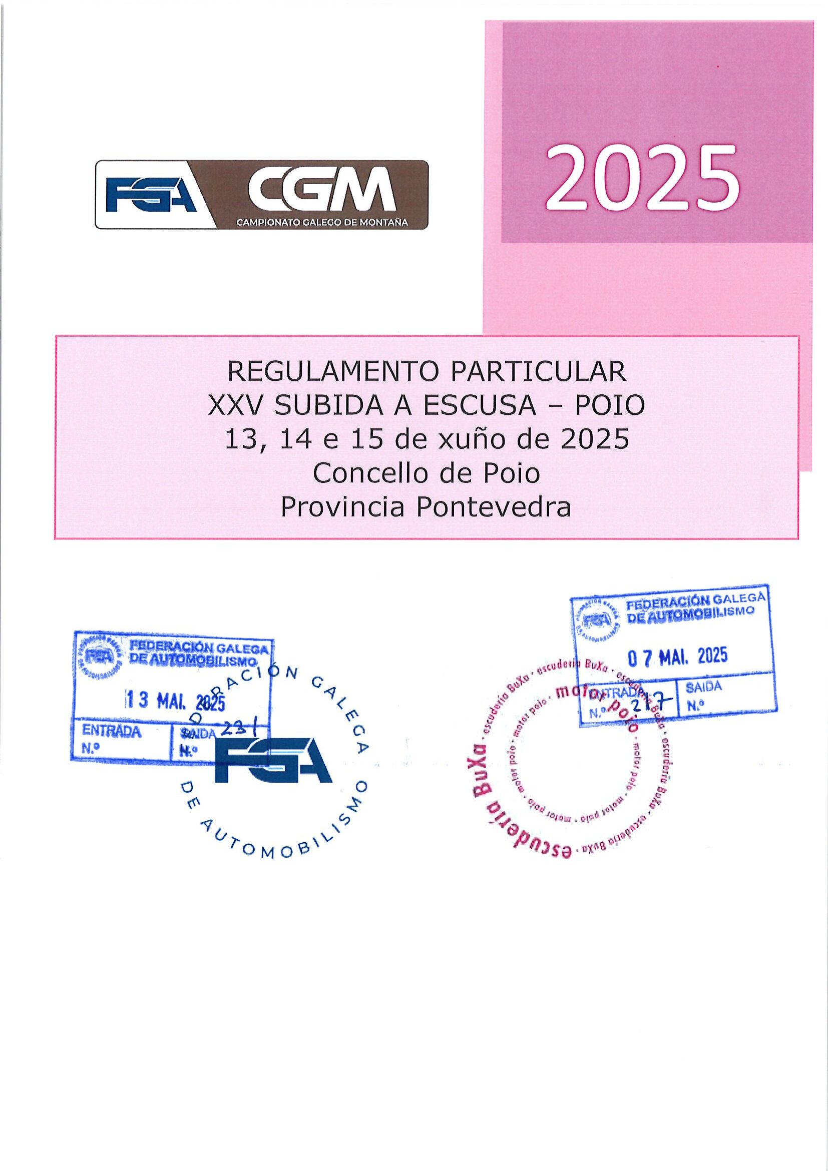 Subida A Escusa Poio 2025 • Federación Galega de Automobilismo